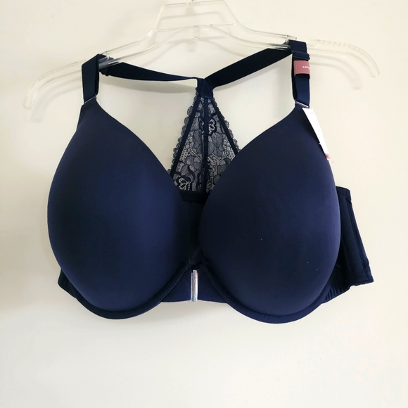 Cacique | Intimates & Sleepwear | Nwt Cacique Navy Blue Bra With Lace ...